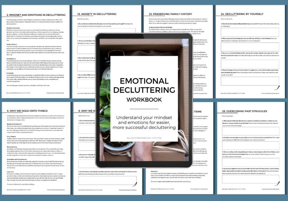 Emotional Decluttering Workbook