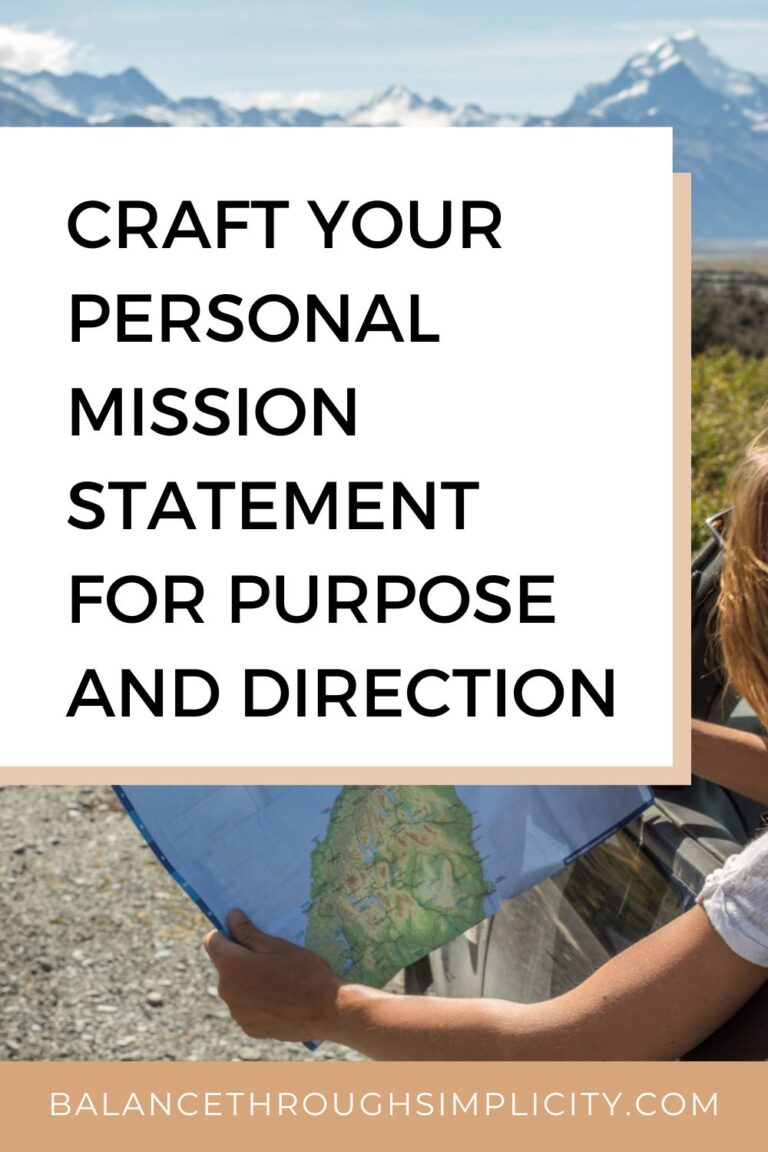 Craft a Personal Mission Statement for Purpose and Direction