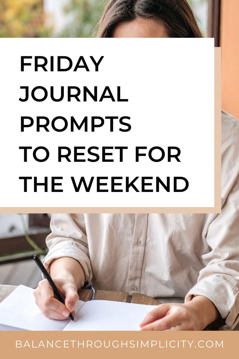 Friday Journal Prompts I Use to Reset for the Weekend